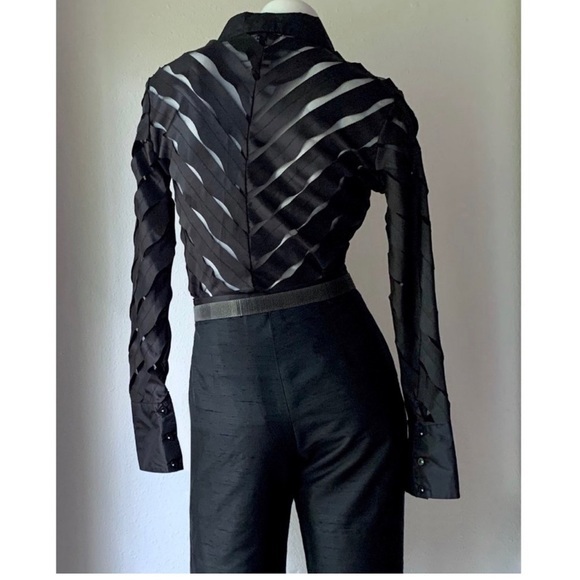 Zba | Tops | Zba Deconsteucted Dressy Button Down Shirt Size Small ...